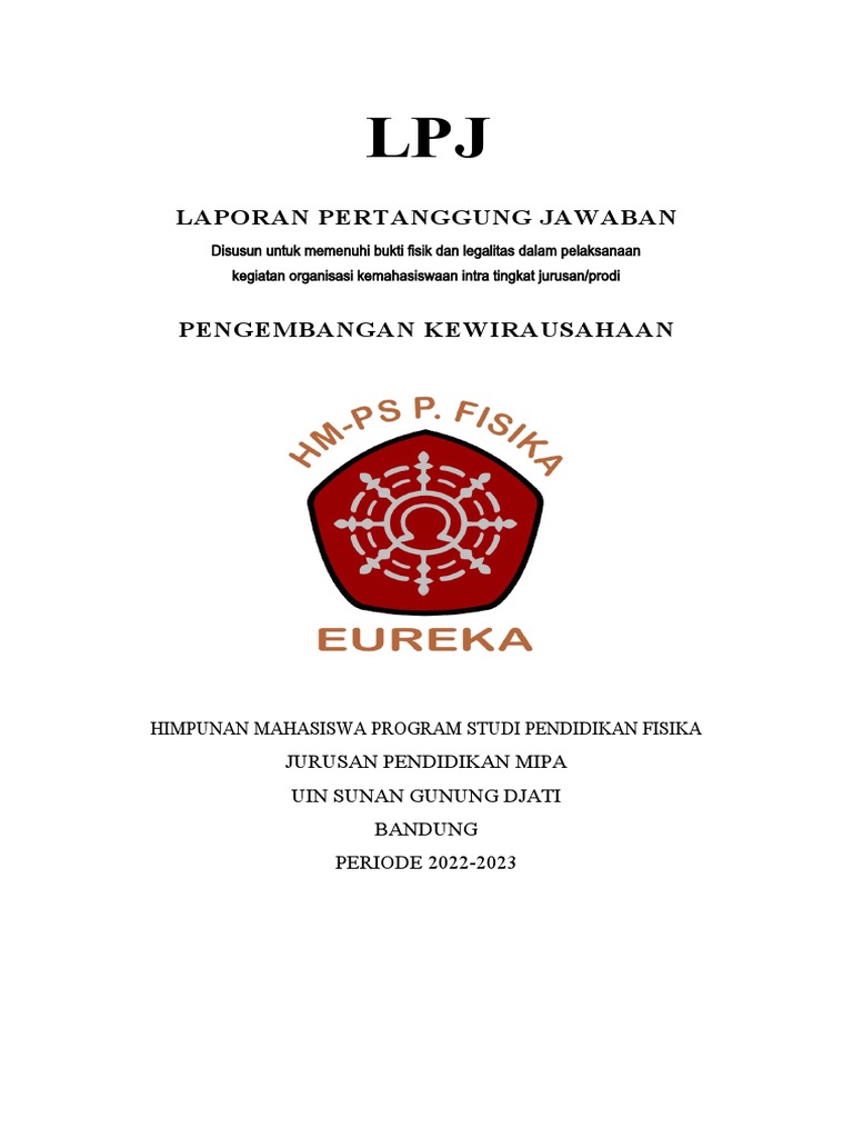 LPJ Workshop Kewirausahaan | PDF | Karier & Perkembangan | Bisnis