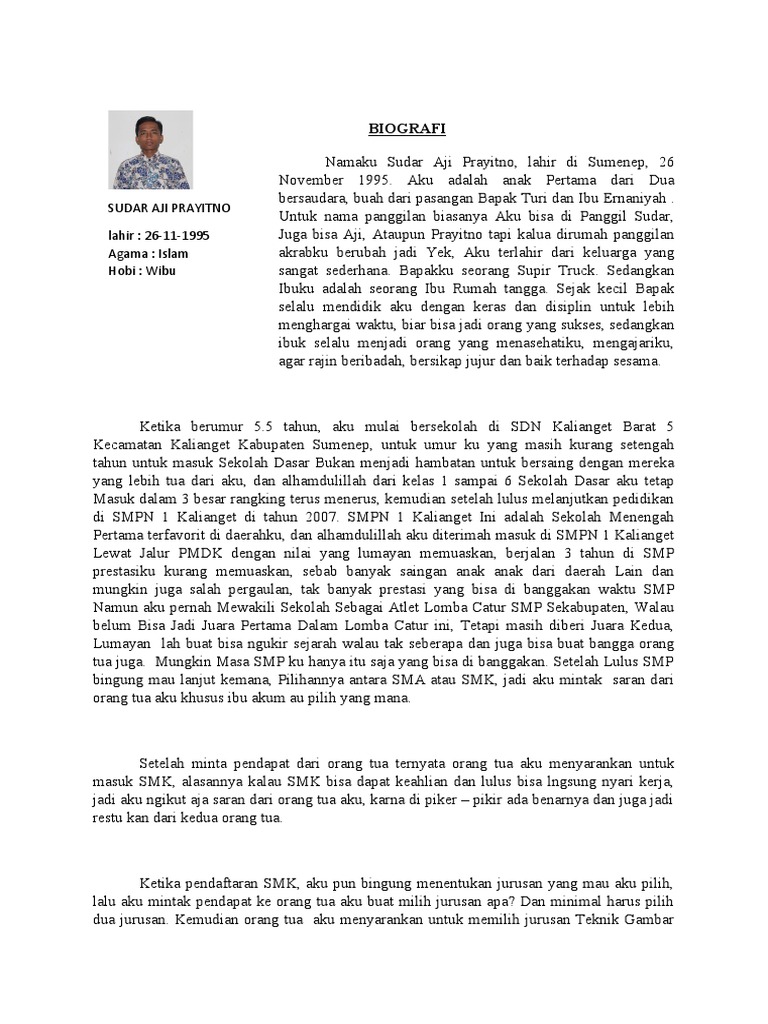 Biografi Diri Sendiri | PDF