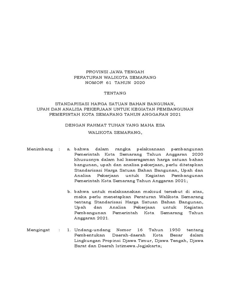 Perwal Analisa 2021 | PDF