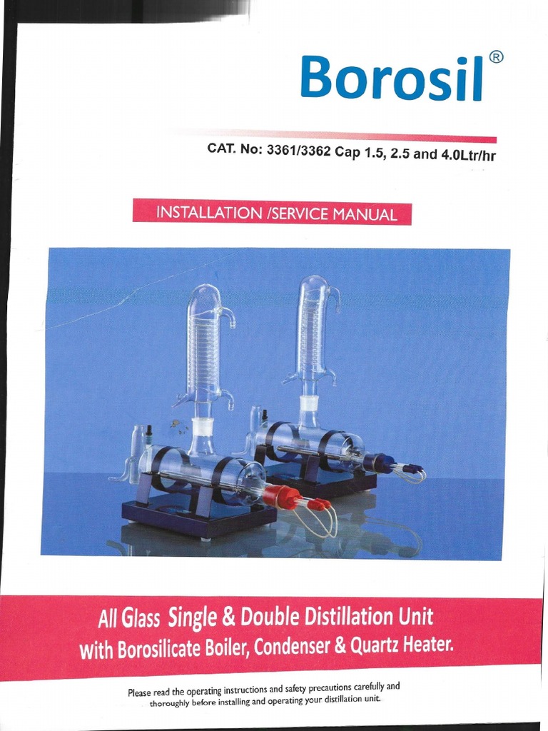 Glass Double Distillation Unit | PDF