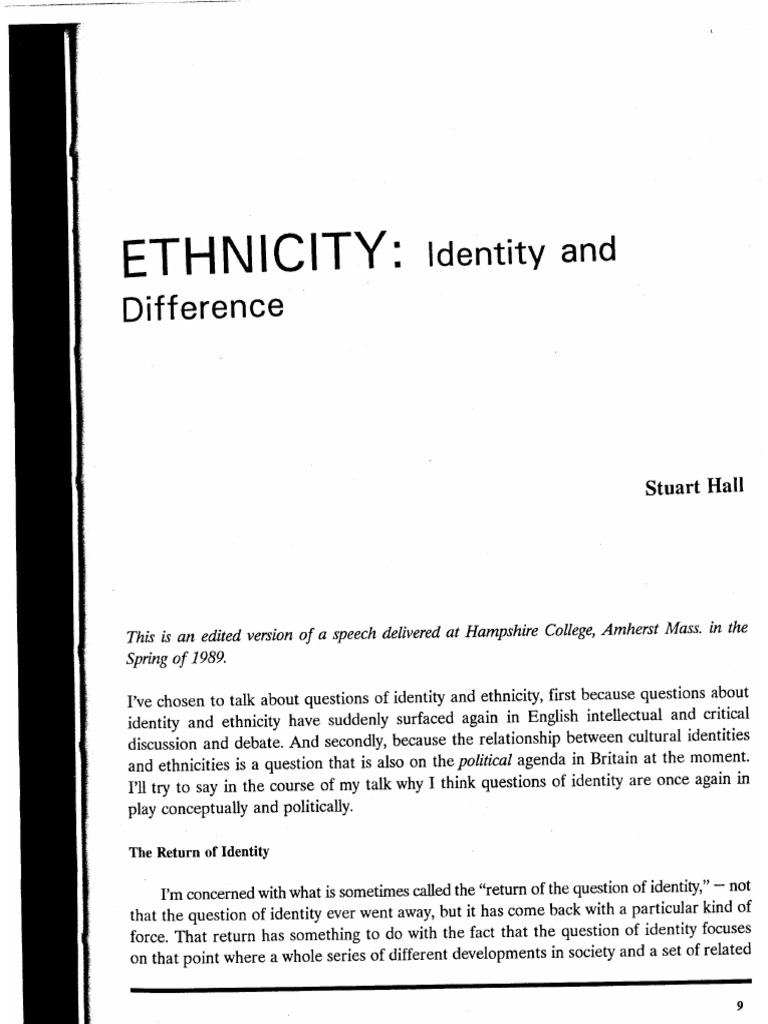 Ethnicity Identity and Difference | PDF