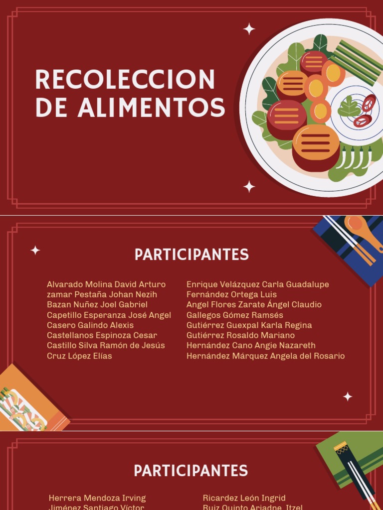 Recoleccion de Alimentos | PDF | Salud y bienestar | Cocina, comidas y vino
