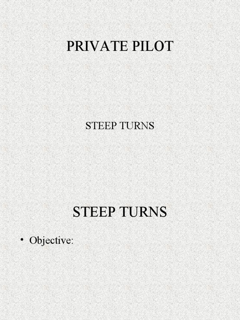 Steep Turn | Download Free PDF | Altitude | Aircraft