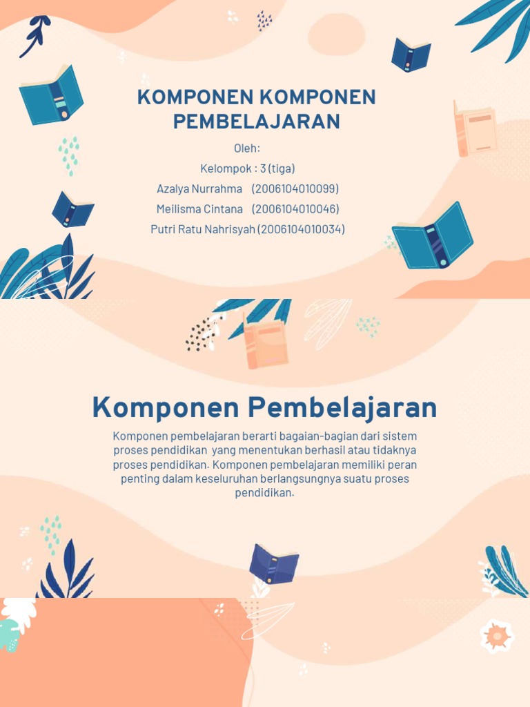(Strategi Belajar Mengajar) PPT Kel 3 Komponen Pembelajaran | PDF