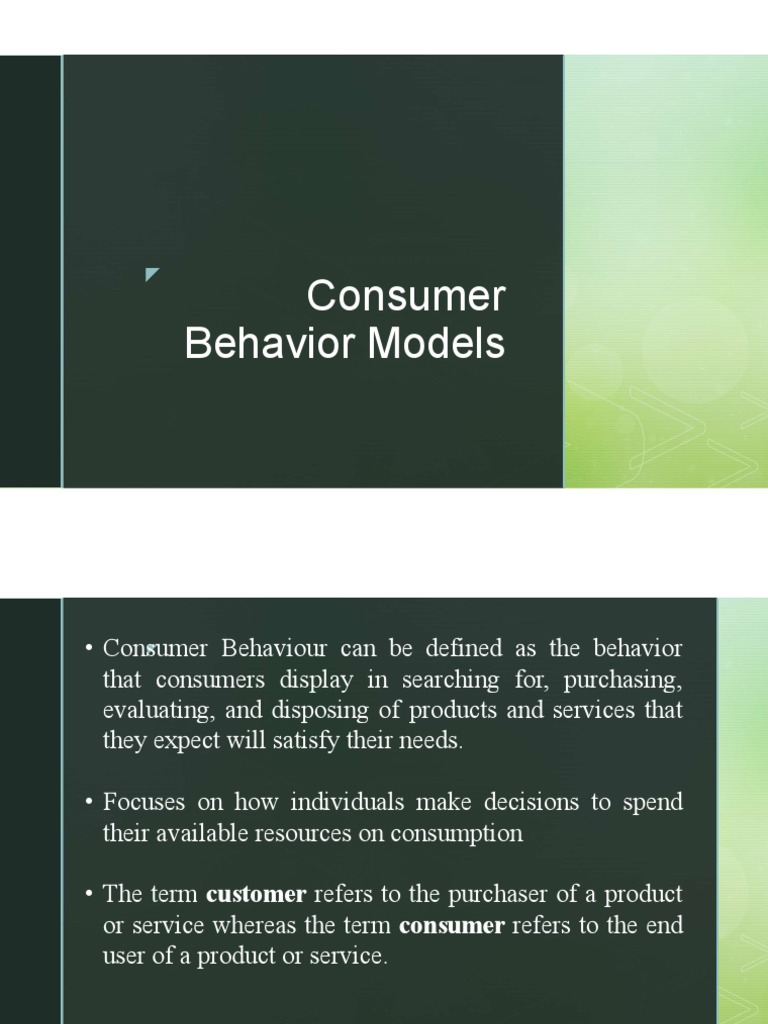 Understanding Consumer Behavior Models: An Overview of Key Economic ...