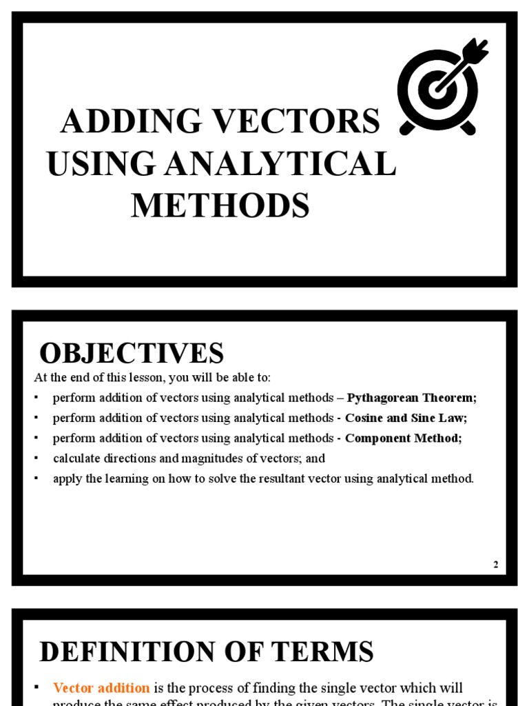 6 Analaytical Method 2 | PDF | Euclidean Vector | Mathematical Analysis