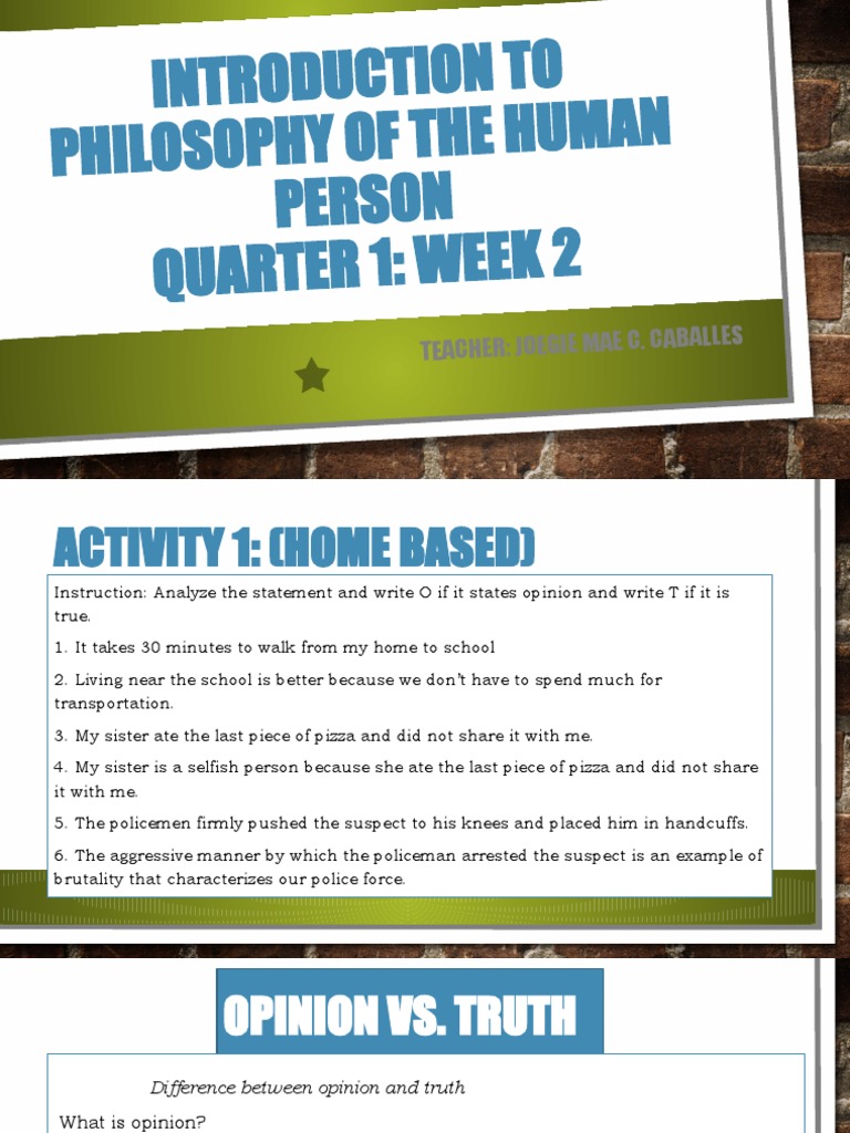 Iphp W2 | PDF | Truth | Bias