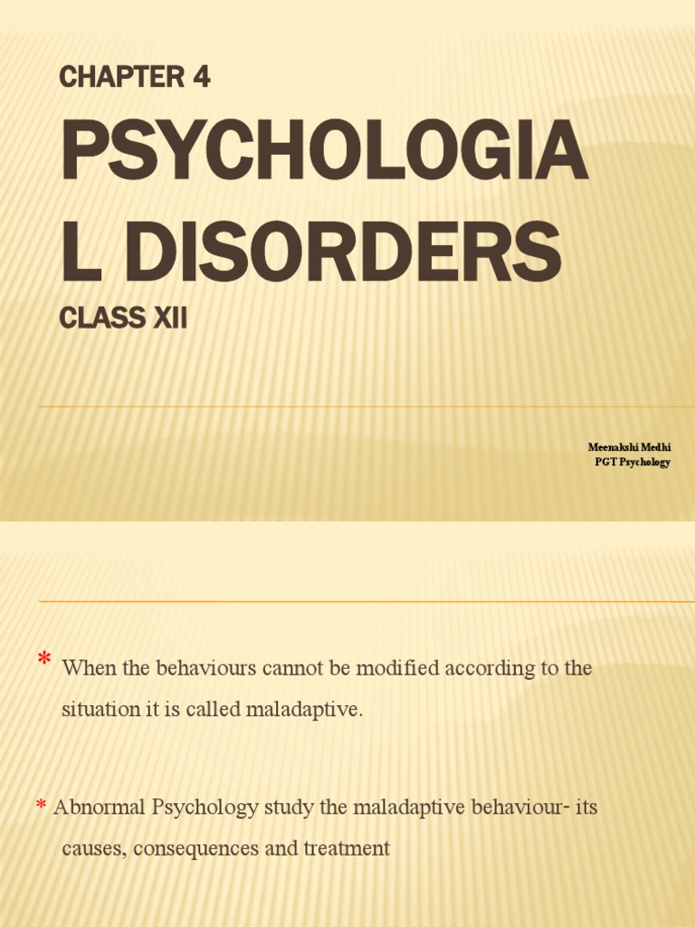 Understanding Psychological Disorders: A Comprehensive Review of Key ...