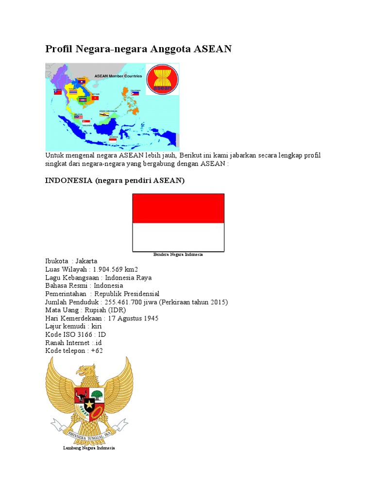 Profil Lengkap Negara Anggota ASEAN | PDF