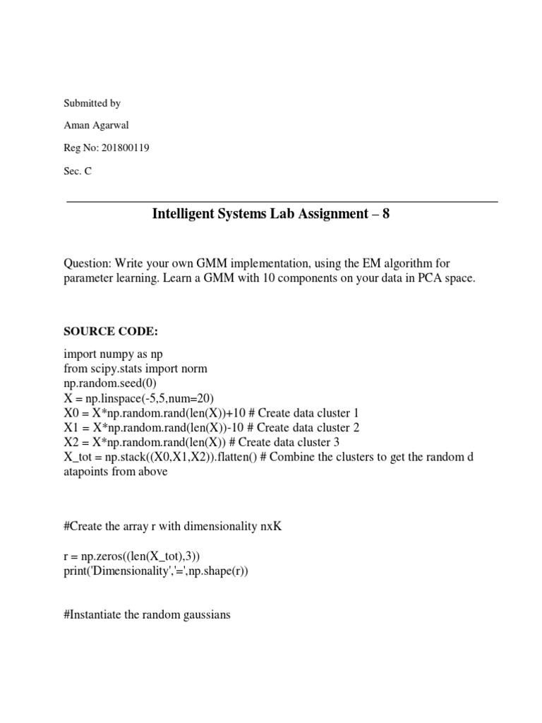 Lab 8 | PDF | Principal Component Analysis | Artificial Intelligence
