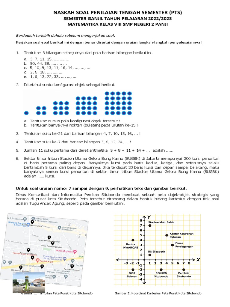 Soal PTS Ganjil 2022-2023 Matematika Kelas 8 | PDF | Metode & Bahan Ajar