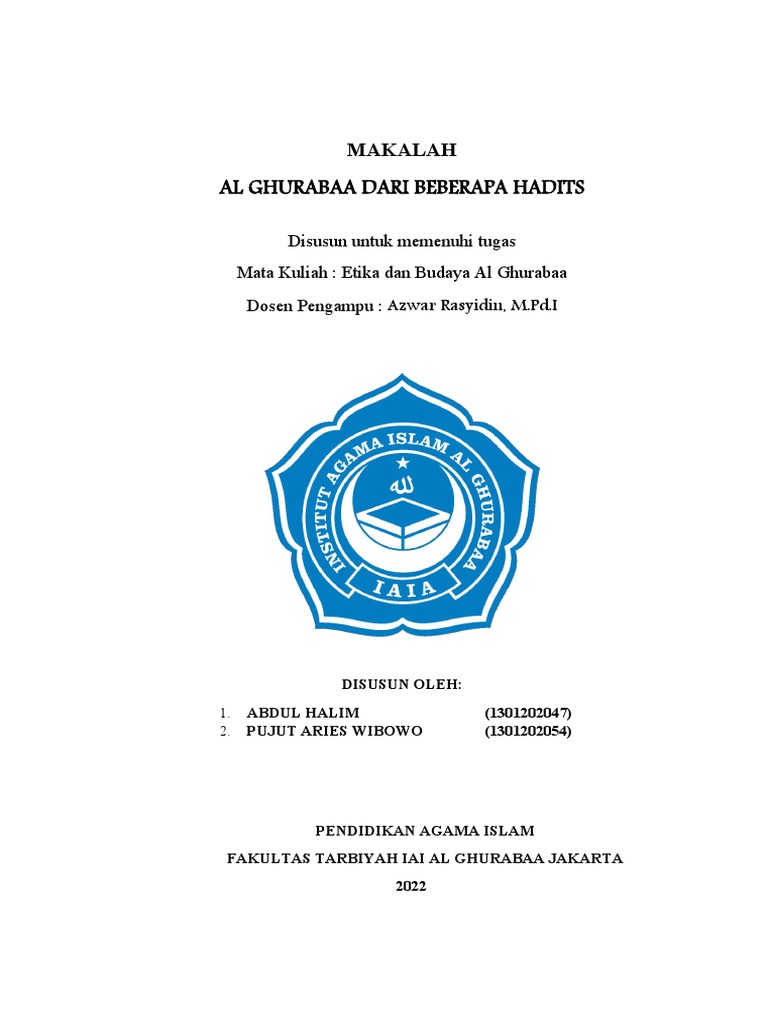 Al Ghurabaa Dari Berbagai Hadits | PDF | Karier & Perkembangan | Agama ...