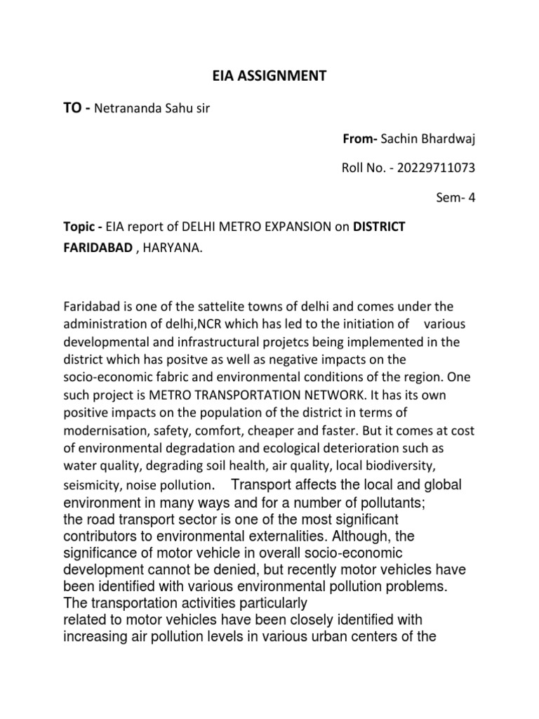 sachin-bhardwaj-eia-assignment-pdf-road-air-pollution