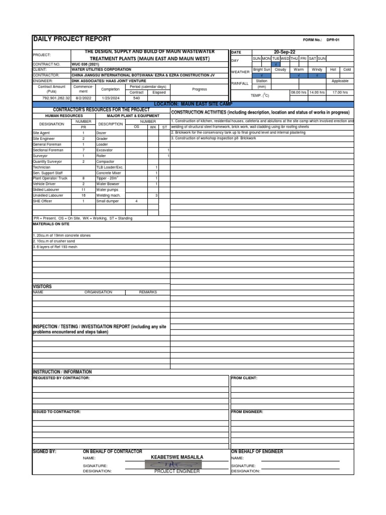 DAILY DIARY REPORTS-02 | PDF | Economic Sectors | Civil Engineering