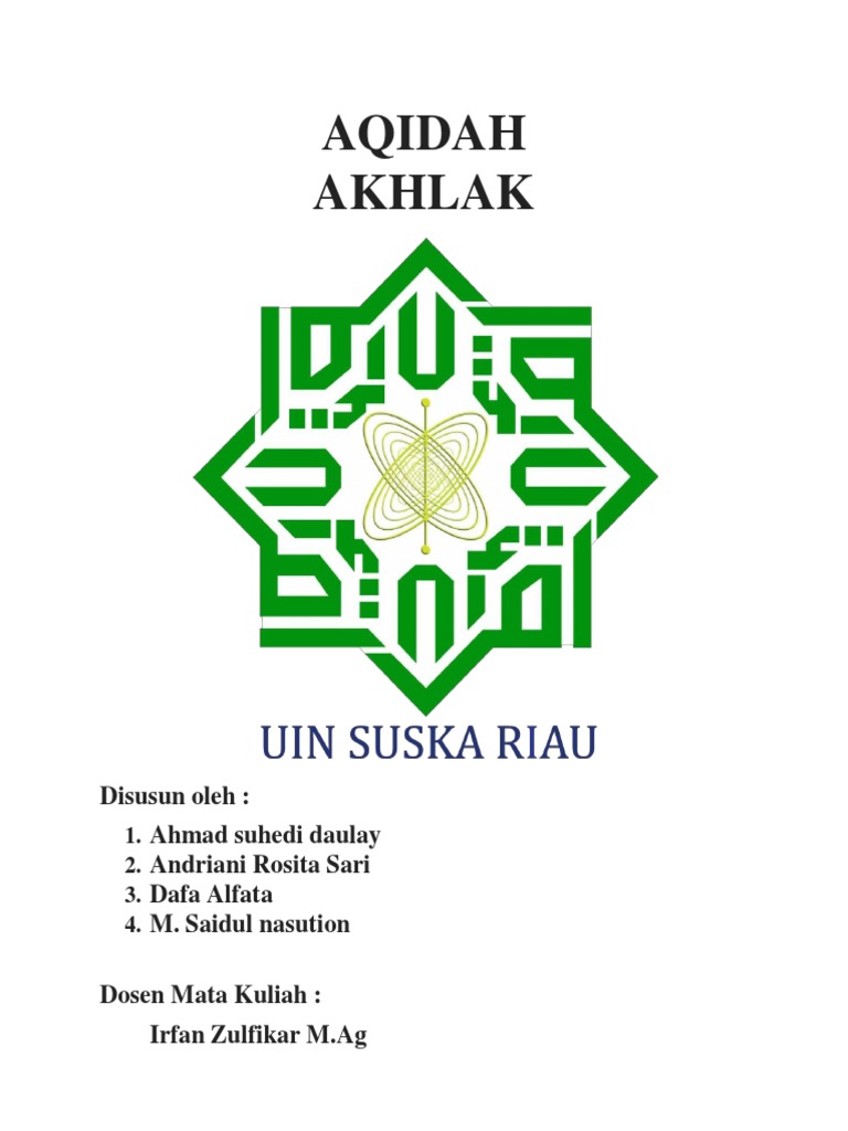 Aqidah Akhlak Kelompok I-1 | PDF