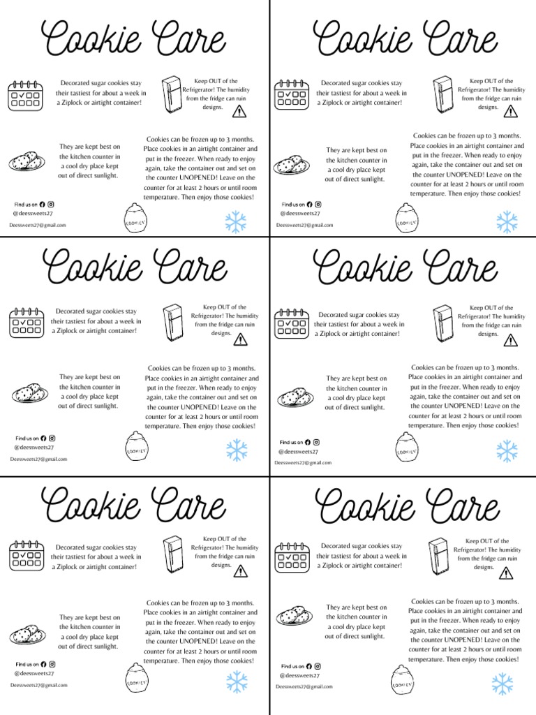 Cookie Care Card | PDF | Refrigerator | Home Appliance Cookie Care Card | PDF | Refrigerator | Home Appliance