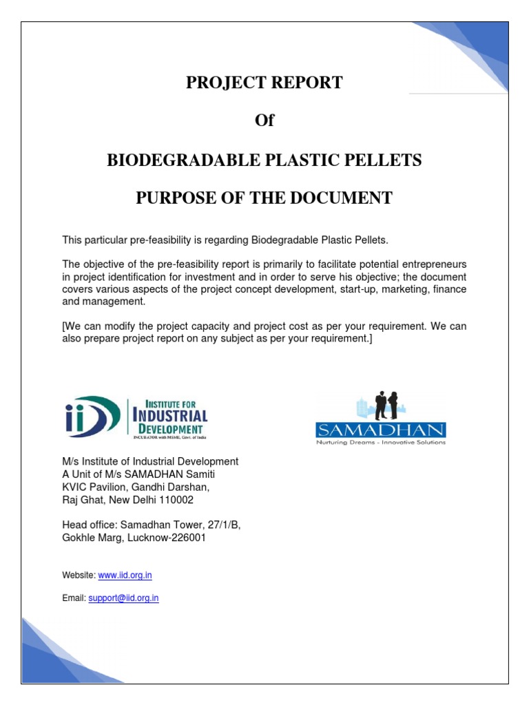 Biodegradable Plastic Pellets (PLA Based) | PDF | Biodegradation ...