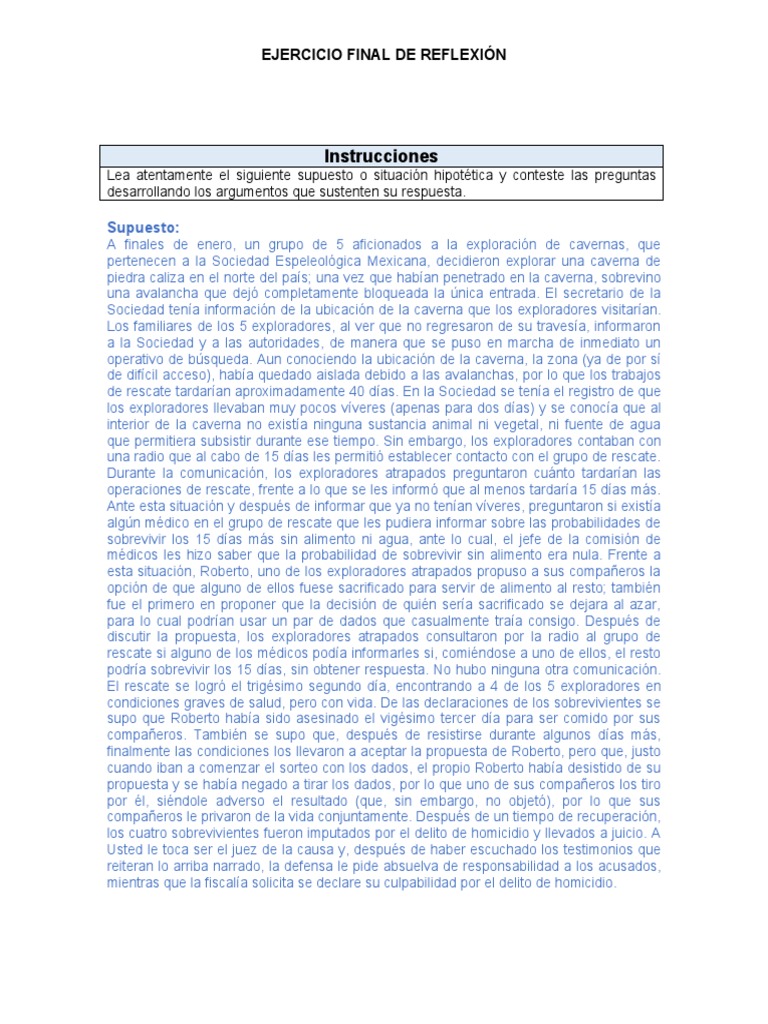 Ejercicio Final Reflexión | PDF | Homicidio | Juez