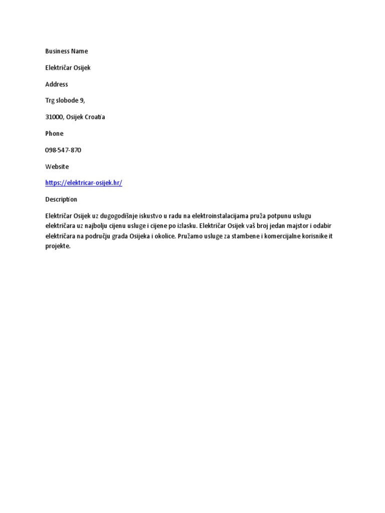 Električar Osijek | PDF