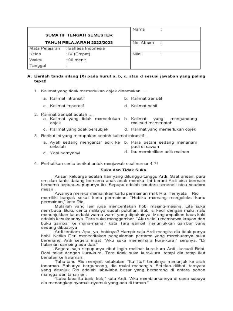 PTS BINA 4 Kurmer - Sumi | PDF | Seni & Disiplin Bahasa
