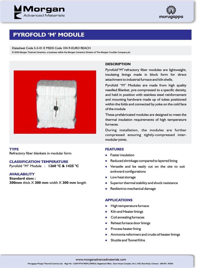 2 Pyrofold M Module | PDF | Refractory | Thermal Insulation