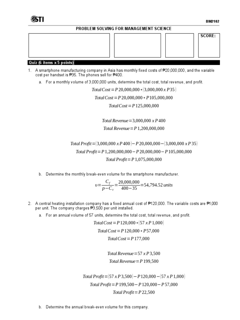 01 Problem Solving 1 Pdf Business