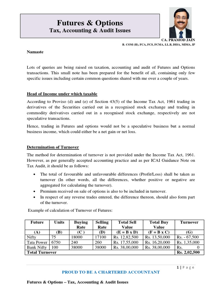 Future and Option Turnover | PDF | Revenue | Futures Contract