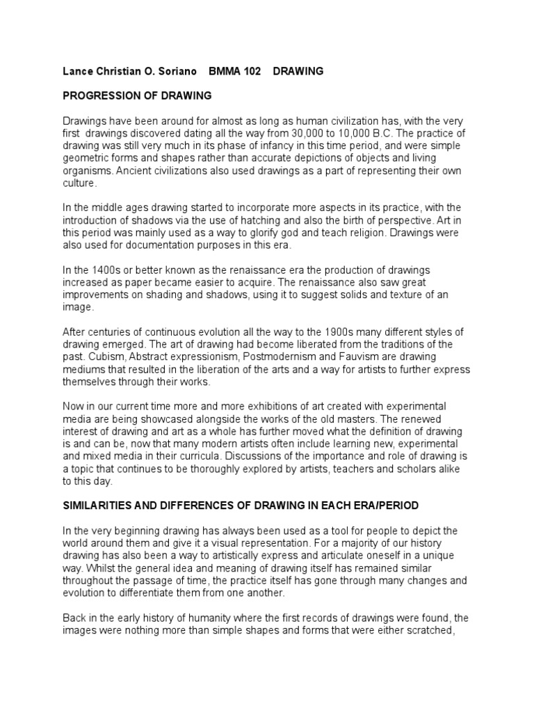 Drawing Essay | PDF | Drawing | Paintings