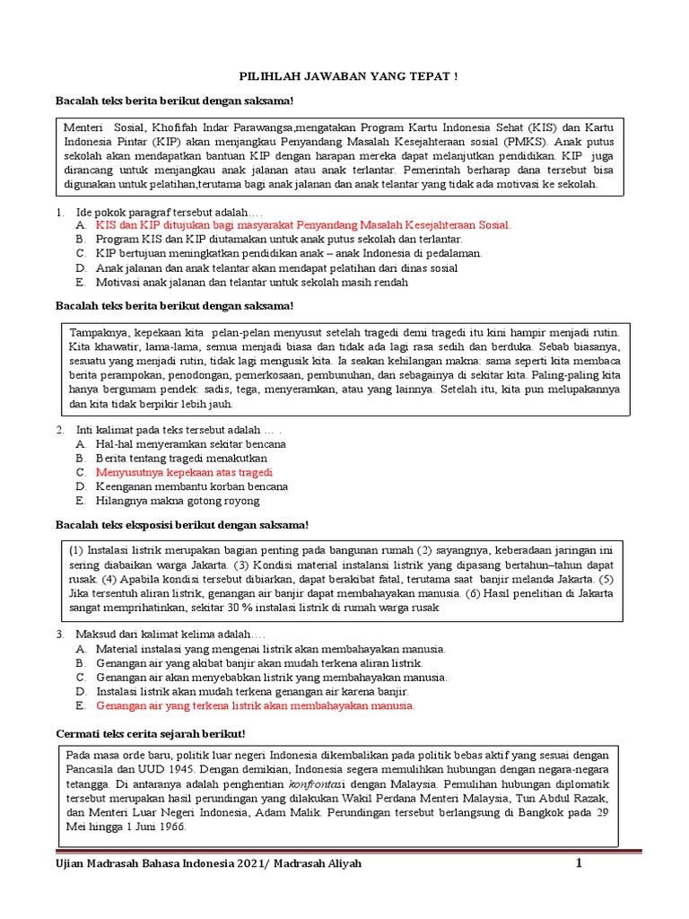 Edaran UTS Ganjil | PDF