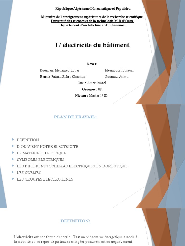 Electricite Du Batiment | PDF | Interrupteur | Électricité