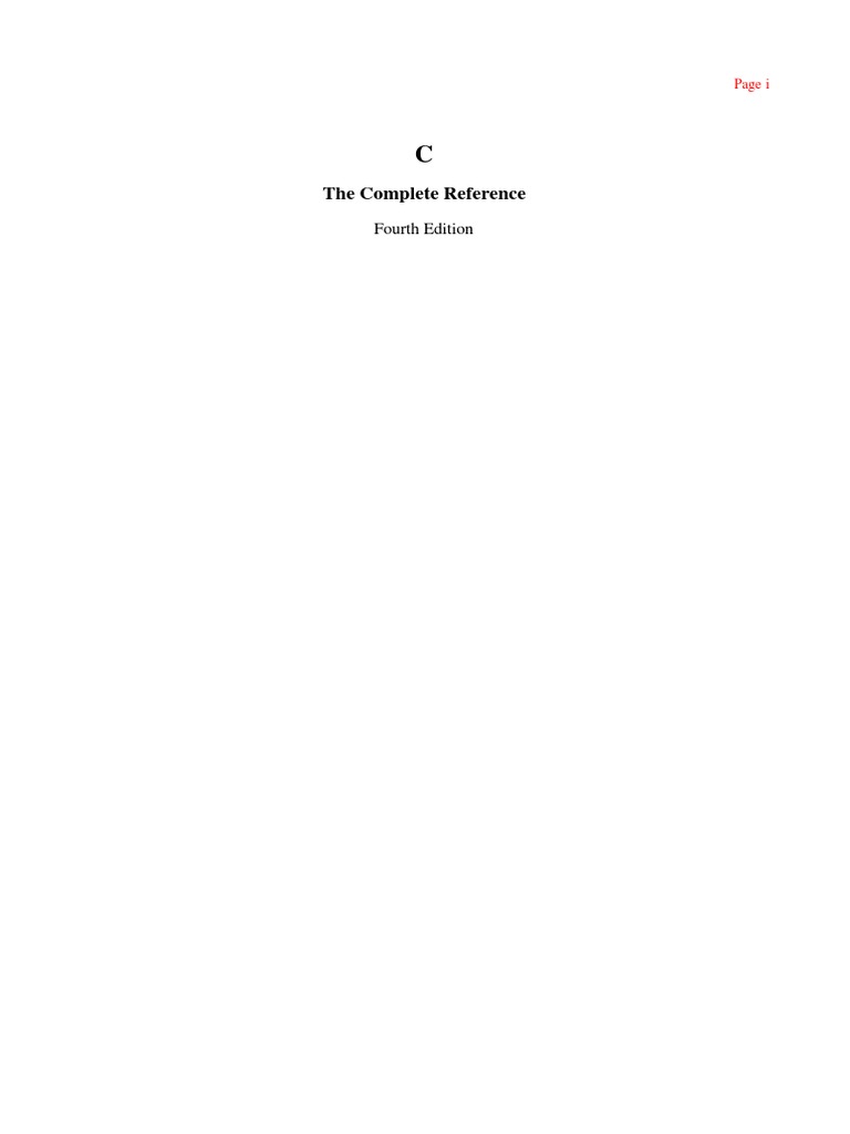C The Complete Reference Index PDF | PDF | Pointer (Computer Programming) | Subroutine
