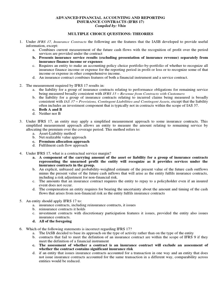 AFAR – An Overview of Key Concepts under IFRS 17 Insurance Contracts | PDF | Insurance ...