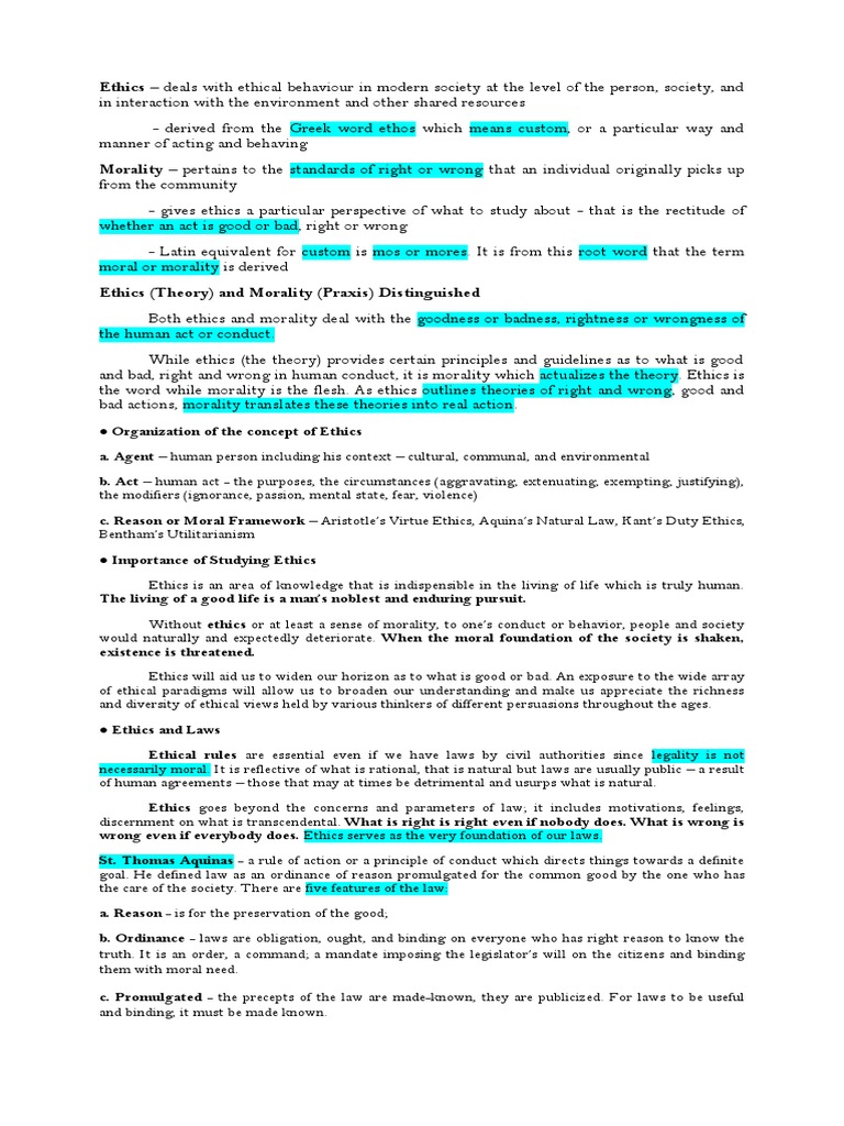 Ethics | PDF | Morality | Emotions