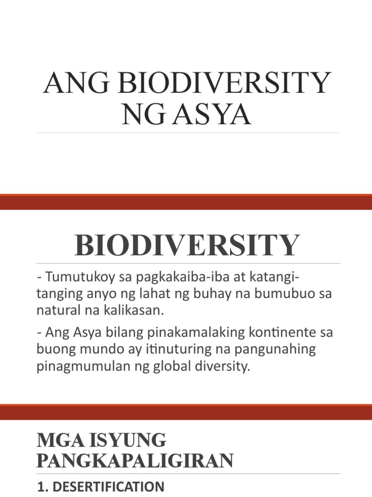 Ang Biodiversity NG Asya | PDF