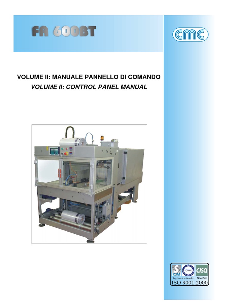 CMC Shrink CONTROL PANEL MANUAL | PDF