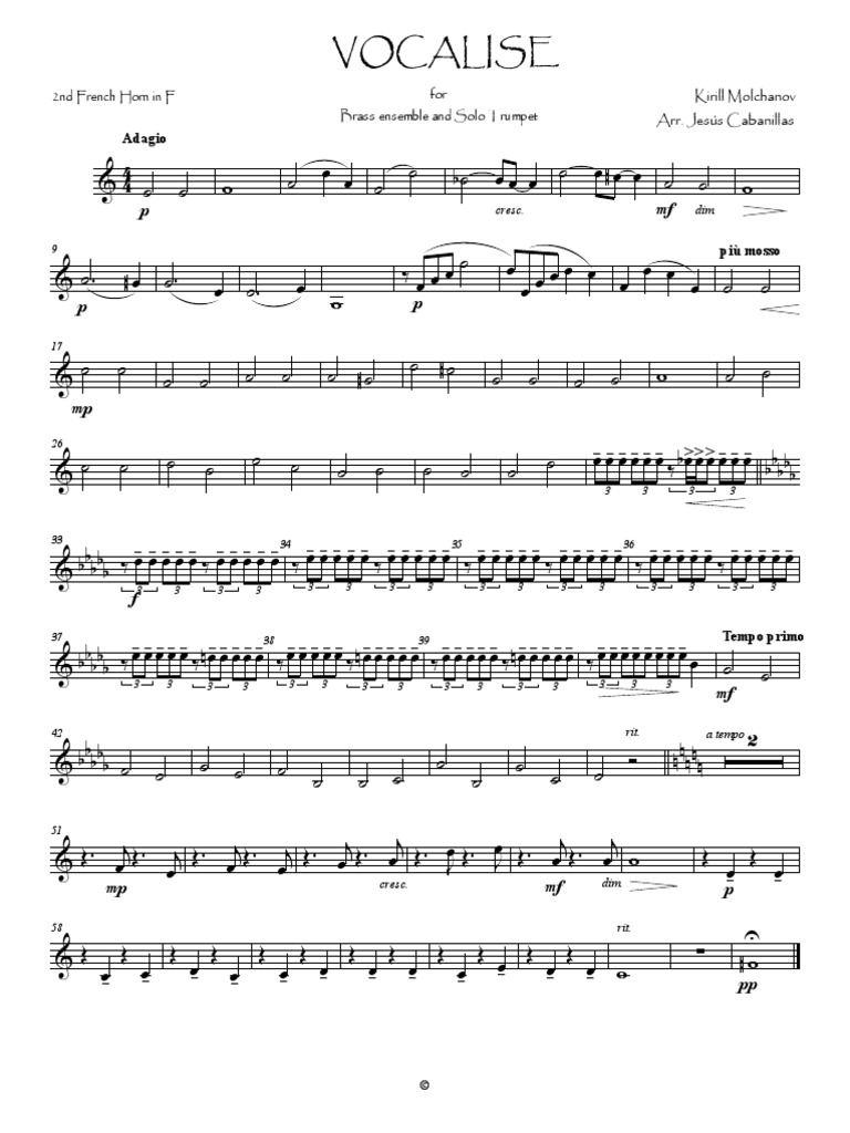 Vocalise - Horn Ii 2 | PDF