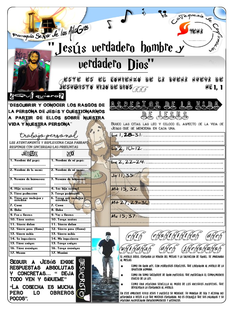 Tema - 12 - Jesus Verdadero Dios y Verdadero Hombre | PDF | Jesús | María, madre de Jesús