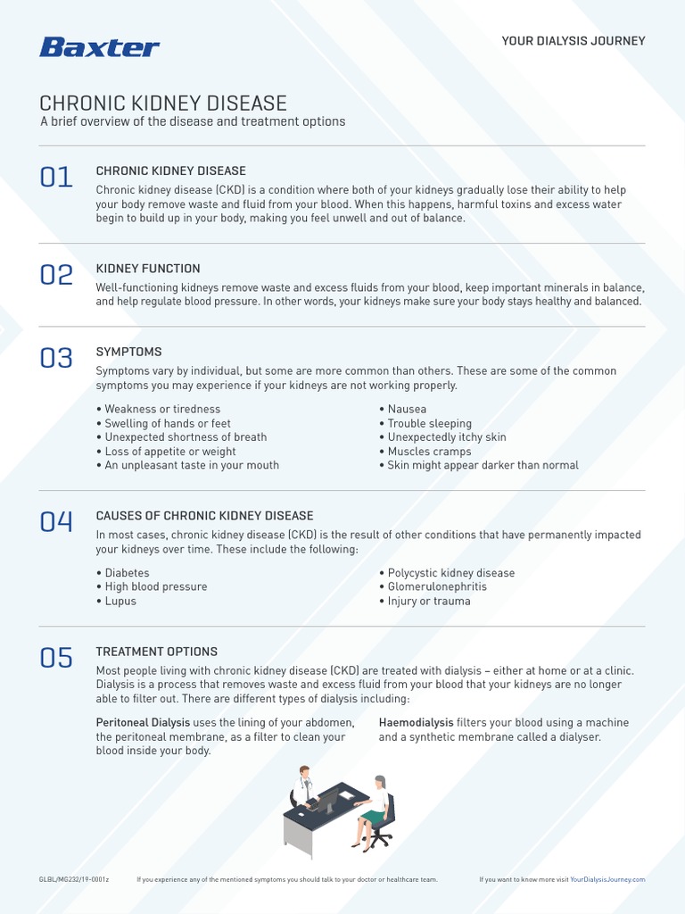One Pager Chronic Kidney Disease A4 Low-2 | PDF | Chronic Kidney ...