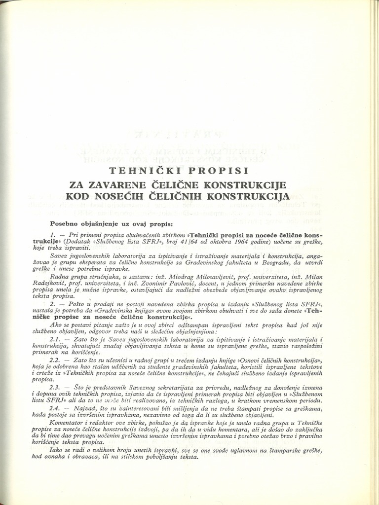 ZTPuG 1977 - Dio 24 - Tehnicki Propisi Za Zavarene Celicne Konstrukcije ...