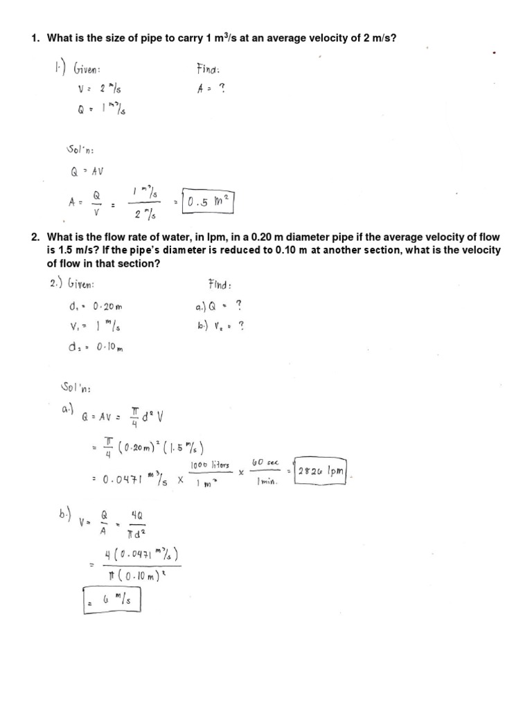 Problem Set 1 | PDF | Pump | Pipe (Fluid Conveyance)