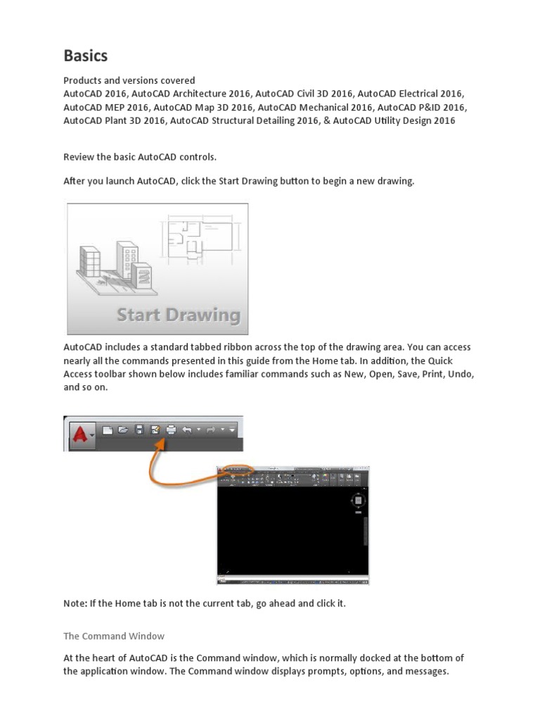 AutoCAD Basics Guide 2016 | PDF | Auto Cad | Computing