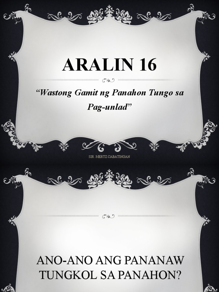 Aralin 16 | PDF