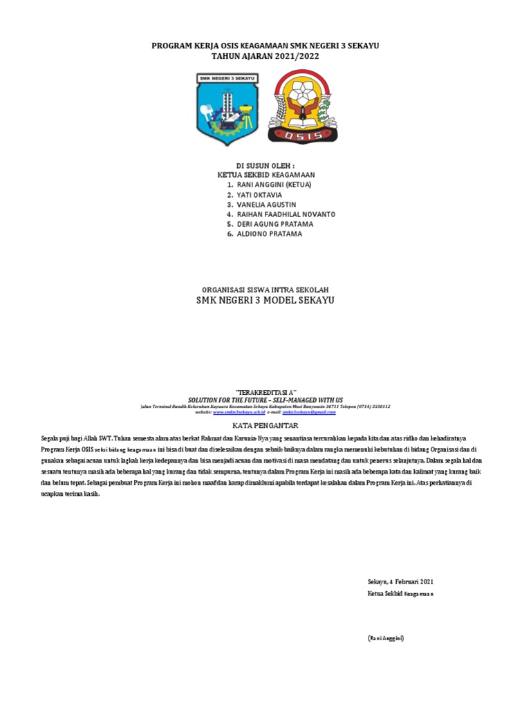 Proker Osis Keagamaan 21-22 | PDF