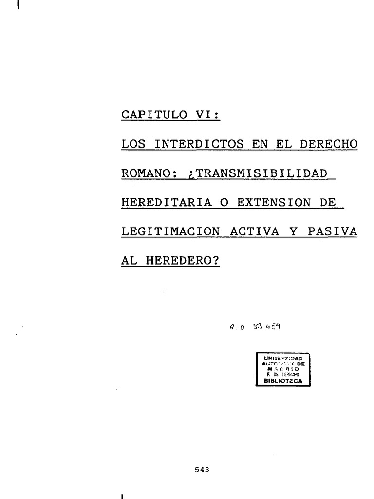 Los Interdictos en El Derecho Romano | Descargar gratis PDF | Ley ...