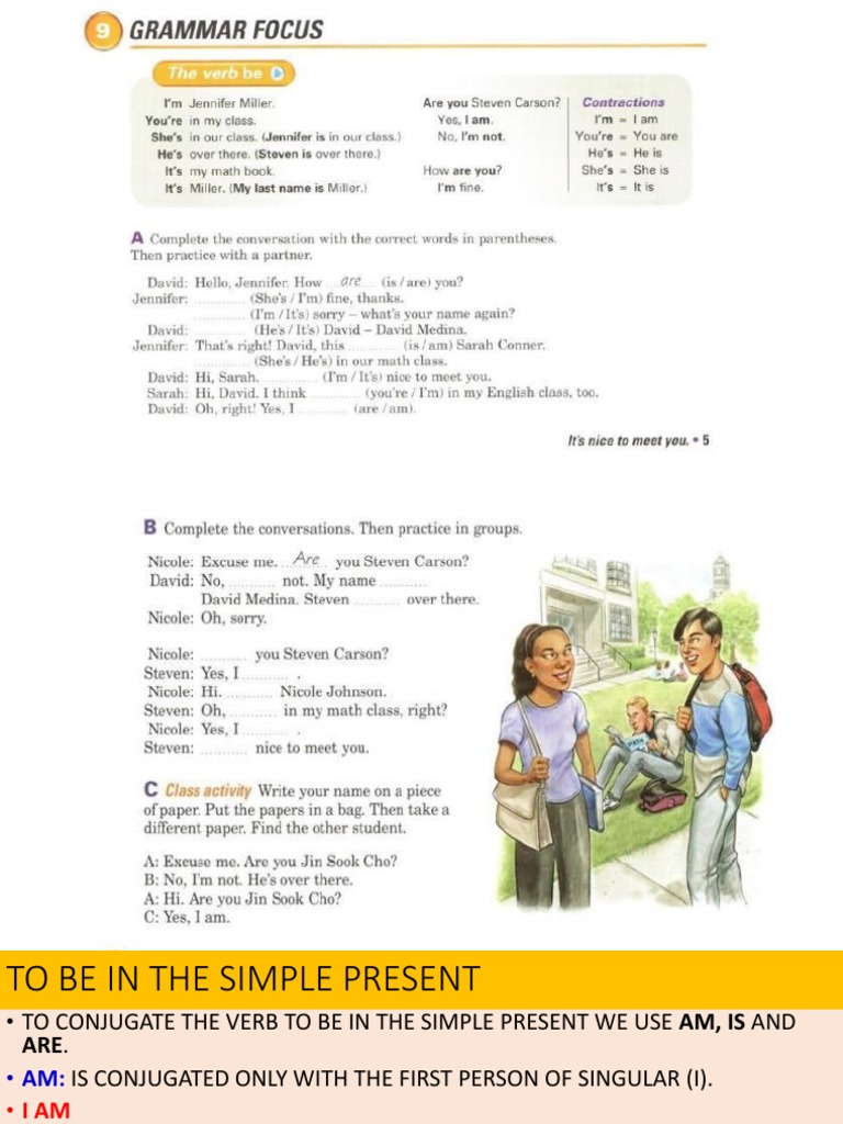The Verb To Be and Cardinal Numbers | PDF | Grammatical Conjugation | Linguistics