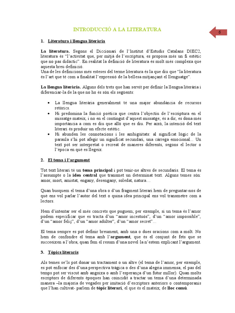 Introducció A La Literatura Pdf