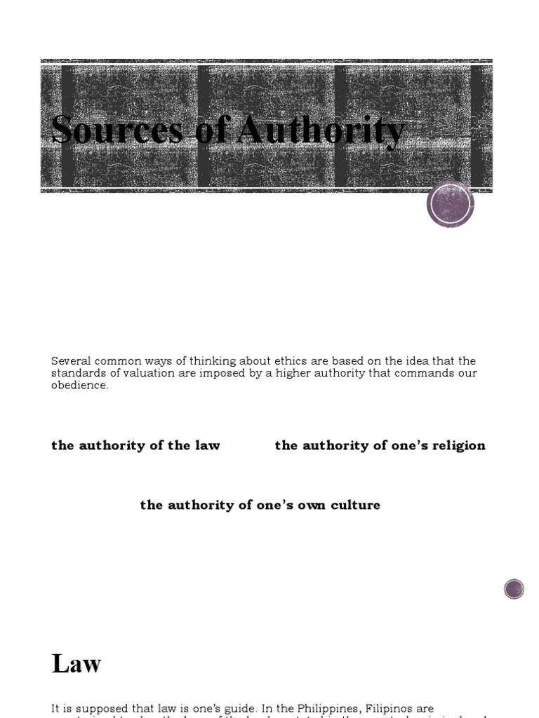 Sources of Authority | PDF | God | Divine Command Theory