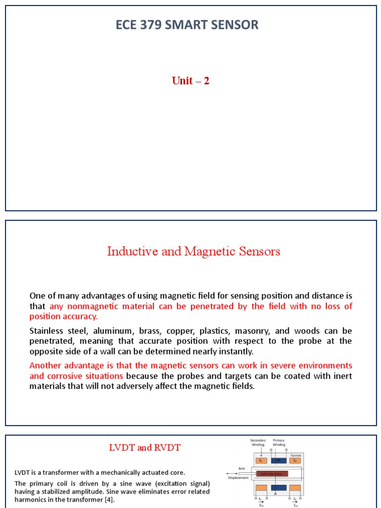 Lec 3.inductive and Magnetic | PDF | Sensor | Physical Quantities
