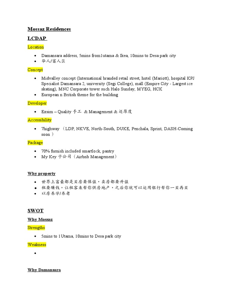 Mossaz Residences LDCAP | PDF