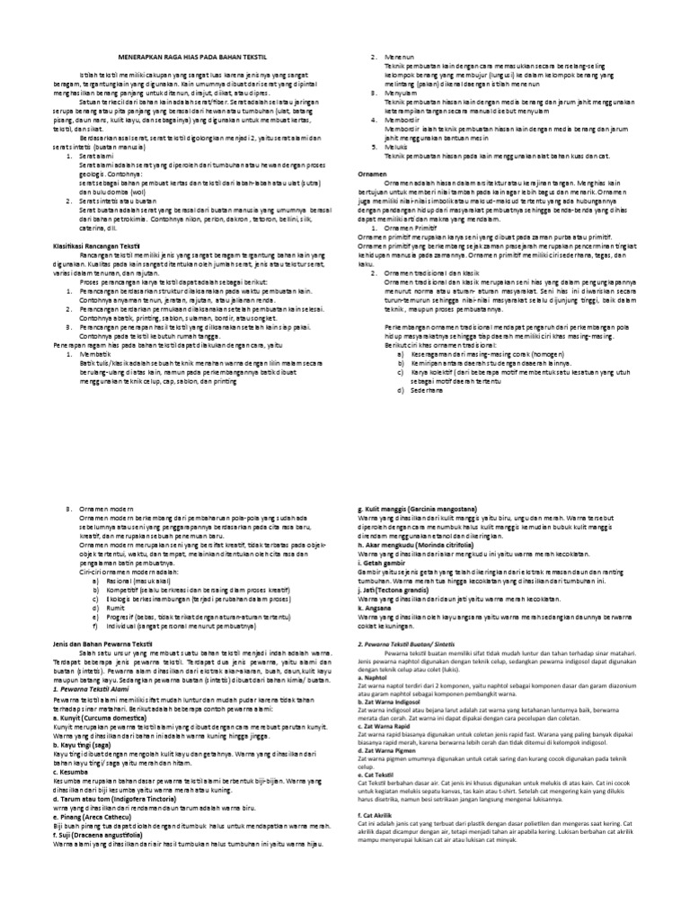 Catatan SBK Bab 3 DR Buku Erlangga | PDF